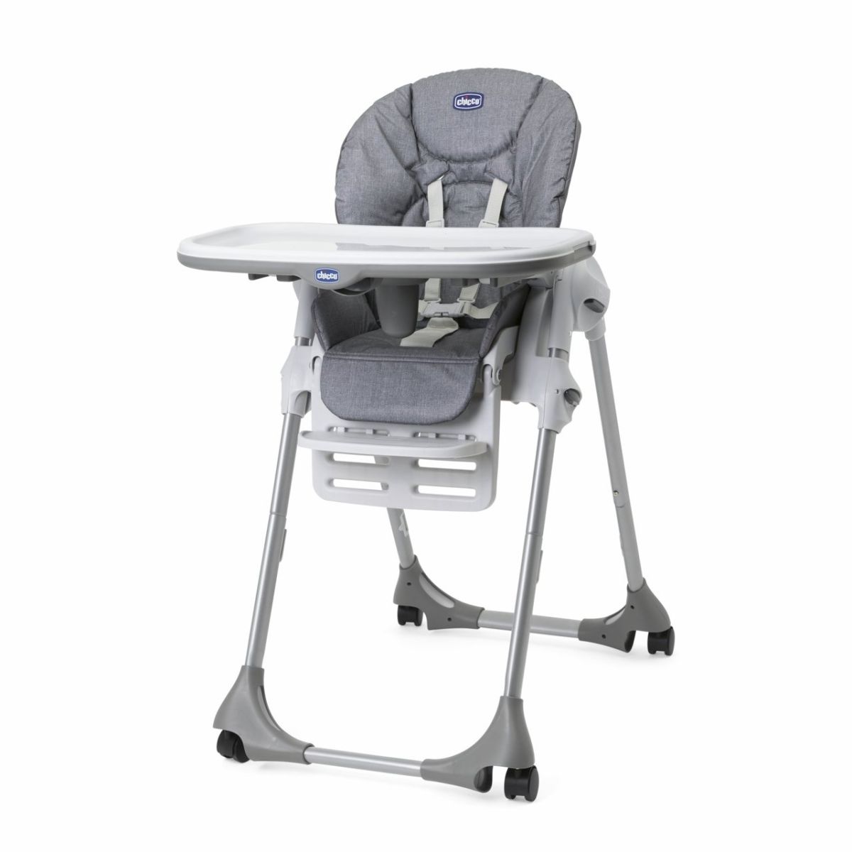 CHICCO Polly Easy high chair grey melange - Highchairs and boosters ...