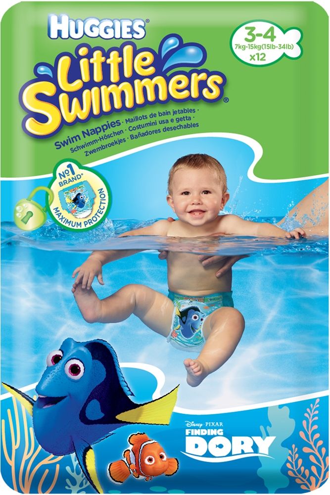 HUGGIES Badewindeln little swimmer 7-15 kg / 12 Stk. finding Dory ...