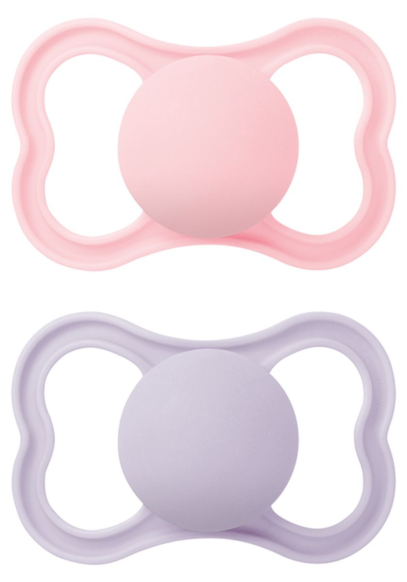 MAM Air silicone soothers 16-36 months pink/purple - Pacifiers ...