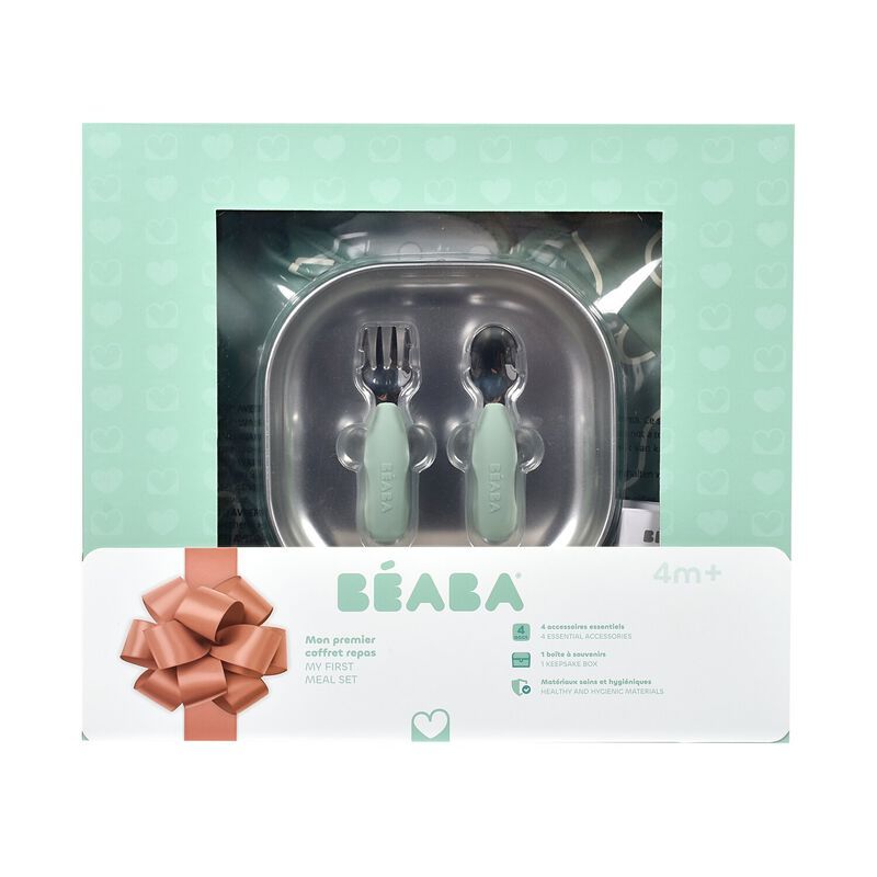 BEABA My first meal pack sage green - Crockery and cutlery - At the ...