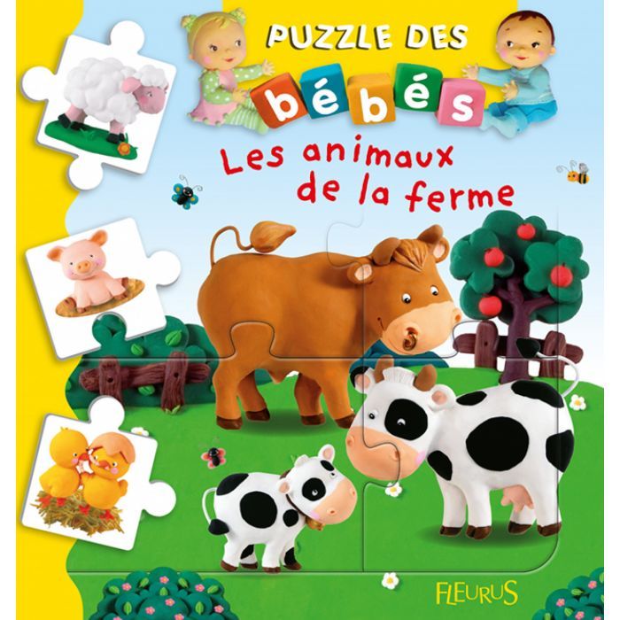 FLEURUS Puzzle les animaux de la ferme - Livre - Éveil et jeux - Orchestra