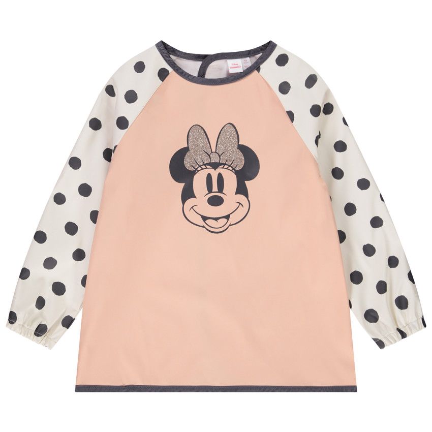 Orchestra Tablier en toile manches longues imprimé pois et print Minnie Disney pour fille Rose ...