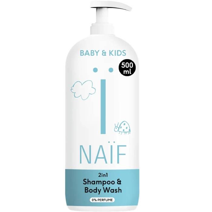 NAÏF Shampoing et gel douche 2en1 sans parfum 500ml - Accessoires bain ...