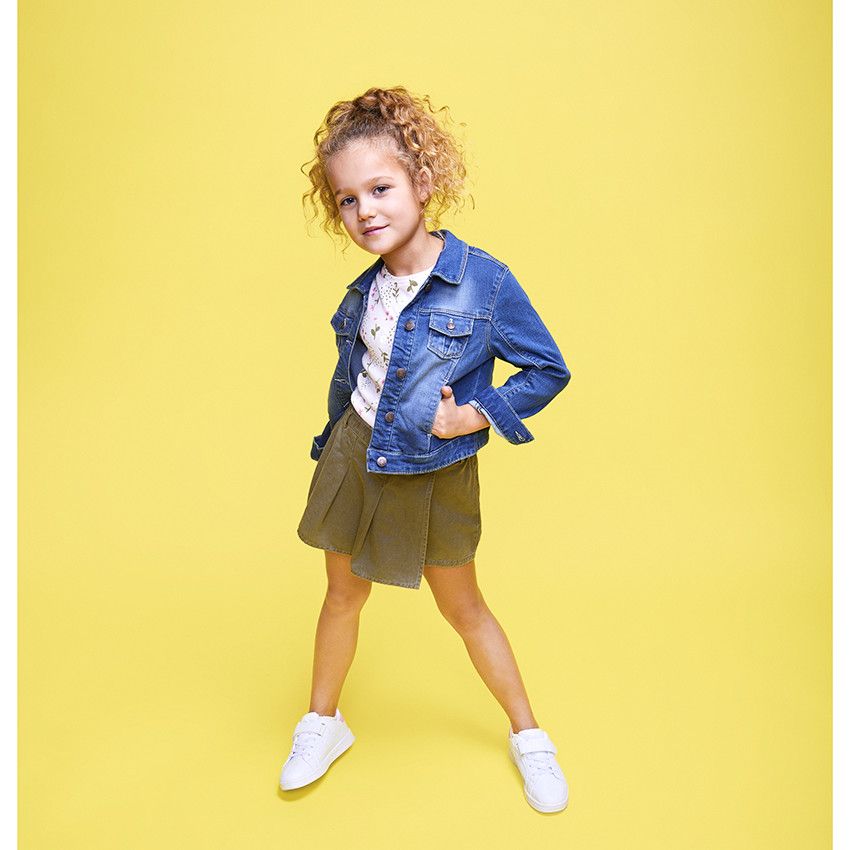 Orchestra Jacke mit Jeans-Effekt aus Molton mit Taschen für Mädchen ...