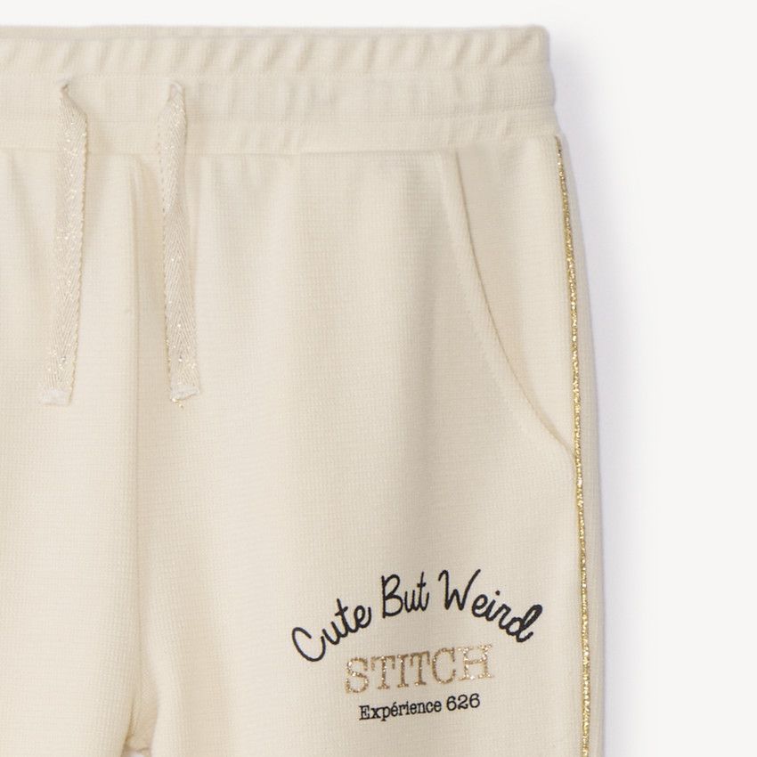 Orchestra Girl's Disney Stitch print fleece jogging suit Ecru - 6 years ...