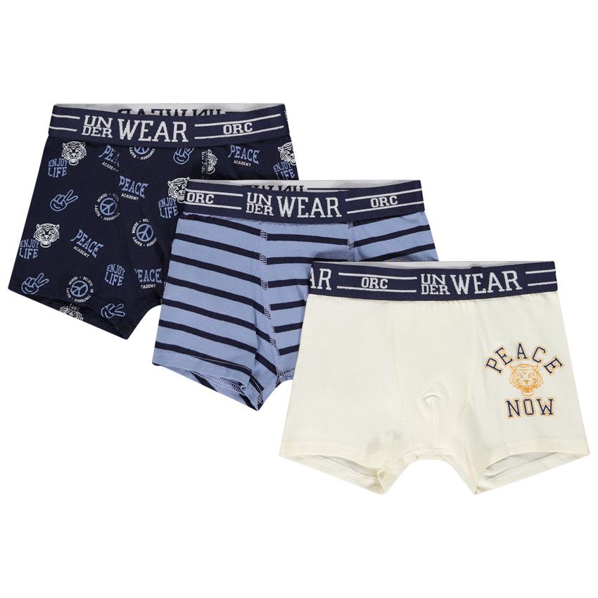 Orchestra Set of 3 fancy boxer shorts for boys Blue - 5 years ...