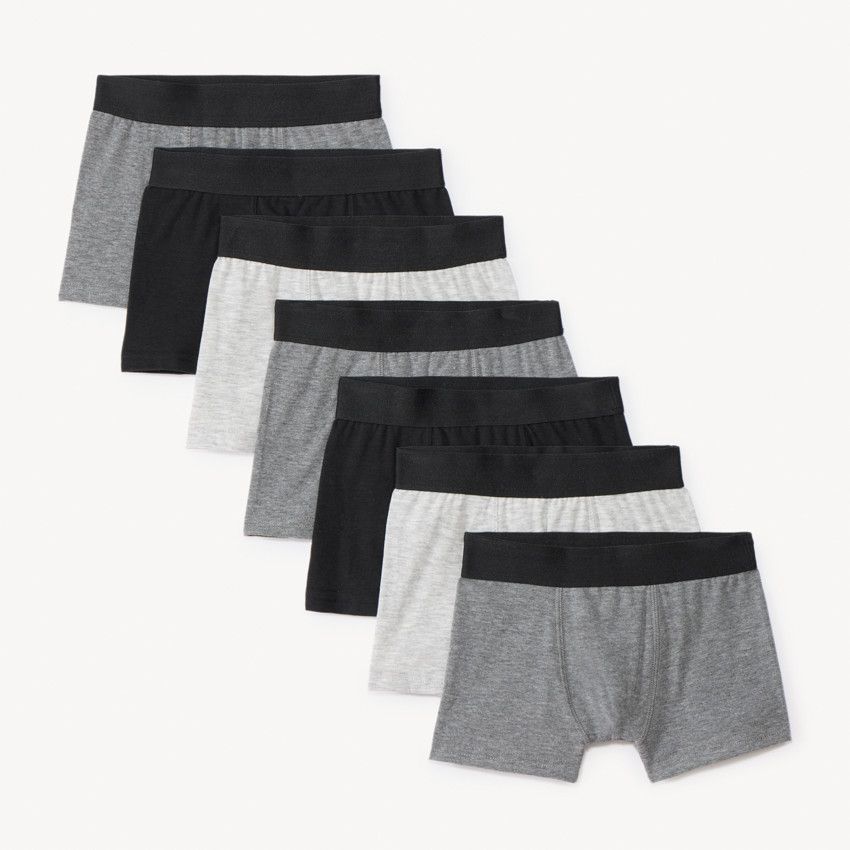 Orchestra Set of 7 plain boxers for boys Grey - 4 years old - Underwear ...