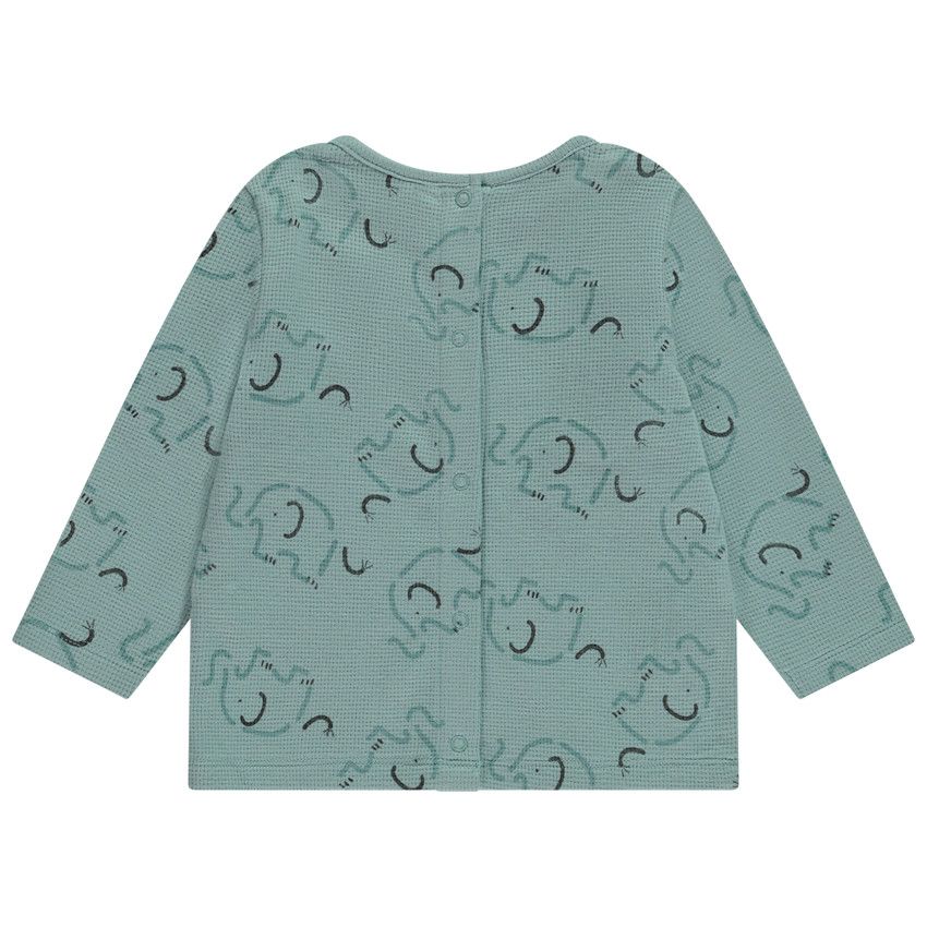 Orchestra 2-piece honeycomb pyjamas with elephant print for baby boys ...