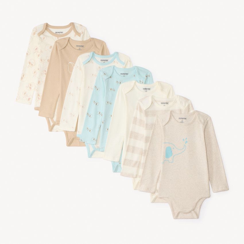 Orchestra Lot de 7 bodies manches longues fantaisie pour bébé garçon ...