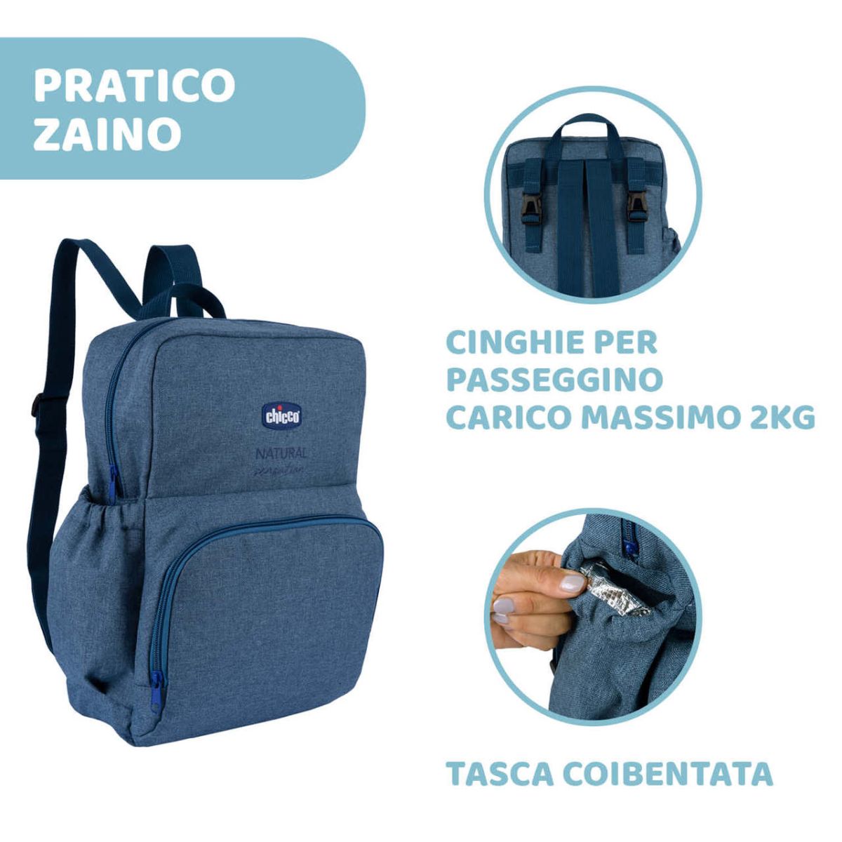 CHICCO Changing backpack with care Natural Sensation - Bath and hygiene ...