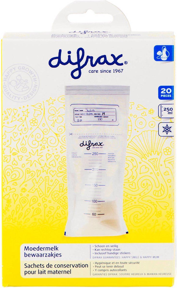 DIFRAX Storage bags for breast milk x20 - Crockery and cutlery - At the ...