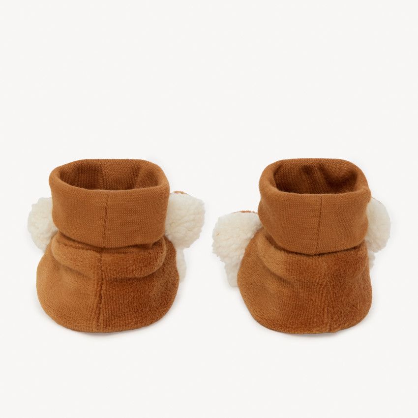 Orchestra Velvet teddy bear baby booties Ecru - 1 - Birth kit - Baby ...