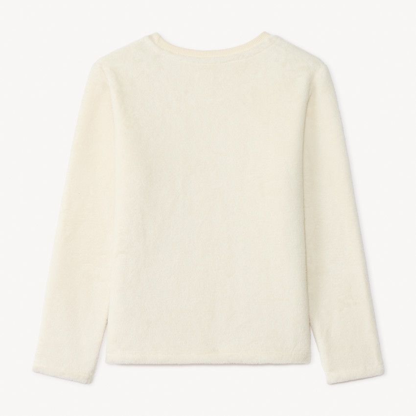 Orchestra Girl's 2-piece sherpa cat pyjama set Ecru - 5 years - Pyjamas ...