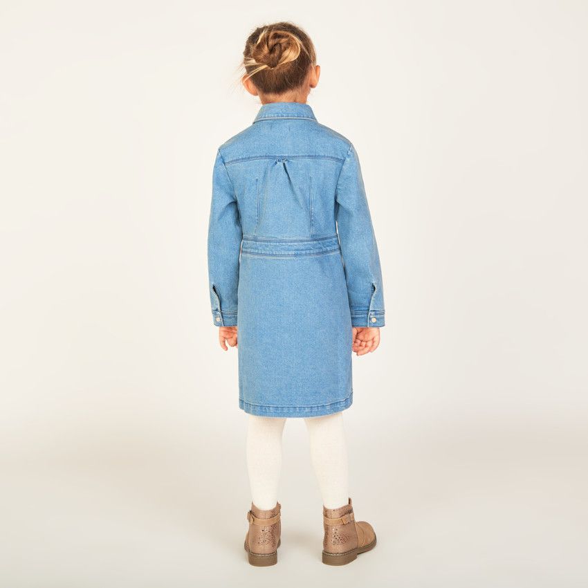 Orchestra Girl's long-sleeved denim worker dress Blue - 12 years old ...
