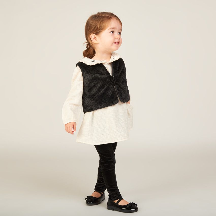 Orchestra 3-piece set with tetra tunic for baby girl Ecru - 9 months ...