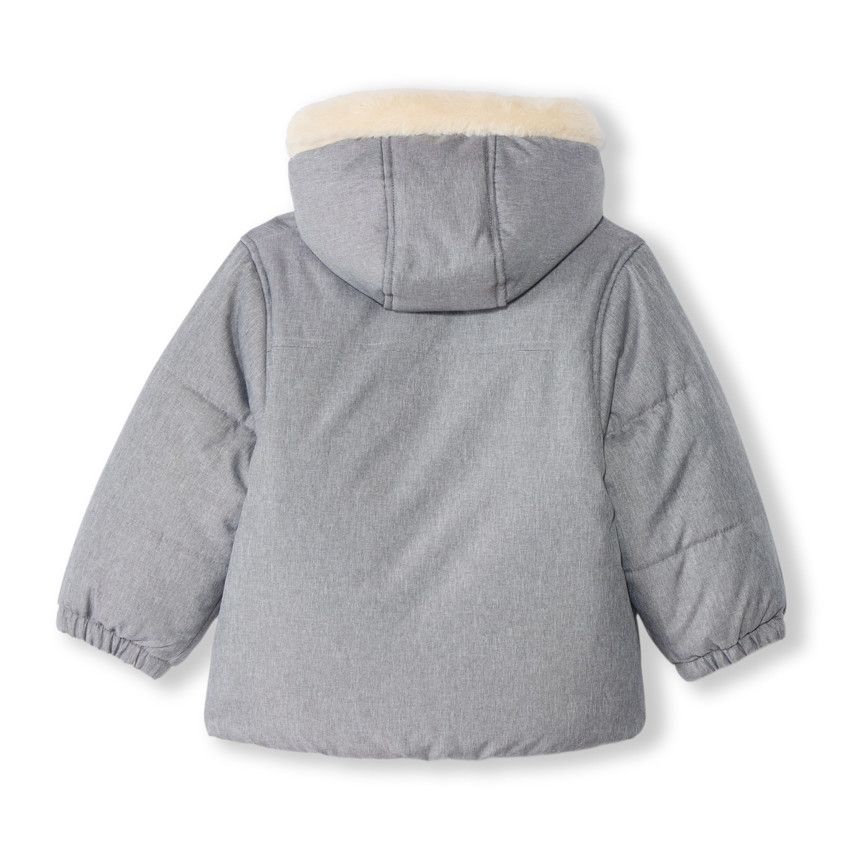 Orchestra Baby boy sherpa-lined hooded jacket Grey - 12 months - Jacket ...