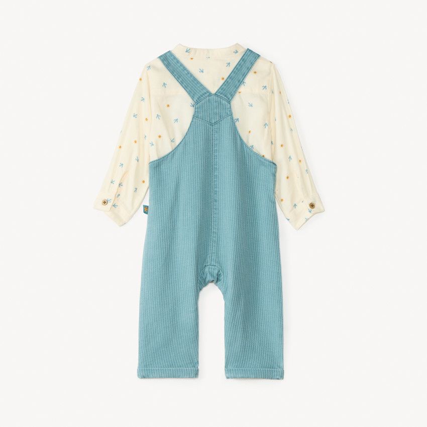 Orchestra 2-piece set with overalls for baby boy Blue - 9 months - Set ...