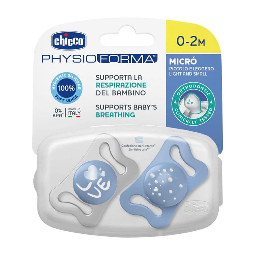 CHICCO Dummy / Teething Ring Pacifier Physioforma Micro, Silic, Pink, 2 ...