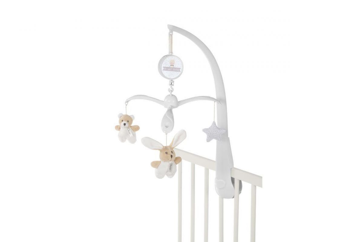 CHICCO Mobile avec doudou ourson et lapin - Mobile musical - Éveil et ...