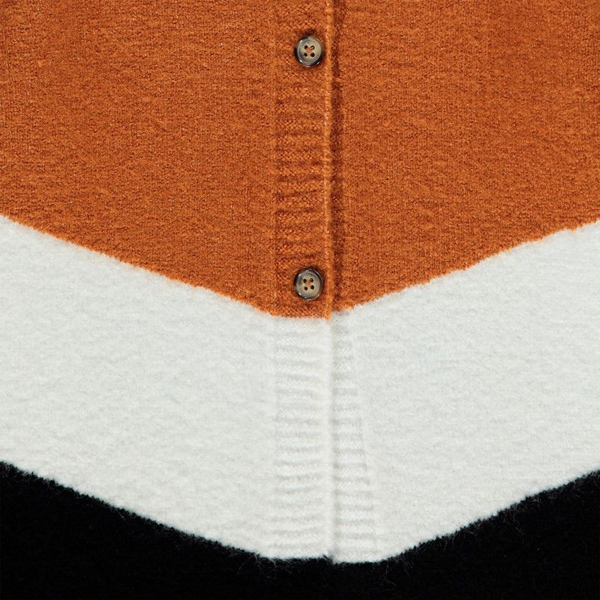 Orchestra Contrast knitted vest for girl child Brown - 5 years ...