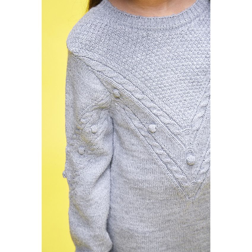 Orchestra Long sleeve knit dress for girls Grey - 8 years old - Dress ...