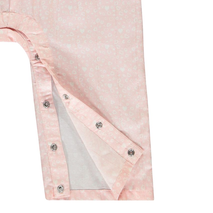 Orchestra Long smocked jumpsuit with spotted print for baby girl Print ...