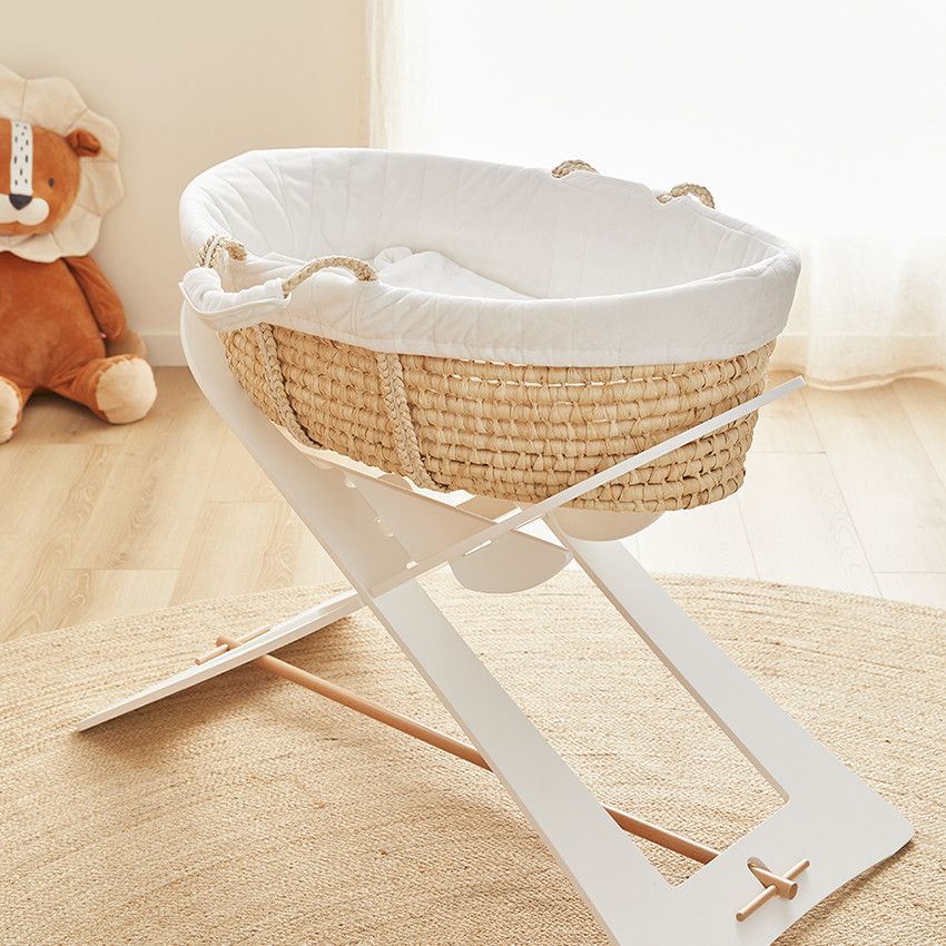 NOUKIE'S Babou & Kendi Fiber & Velvet Bassinet - Ecru Kendi - Cradle ...