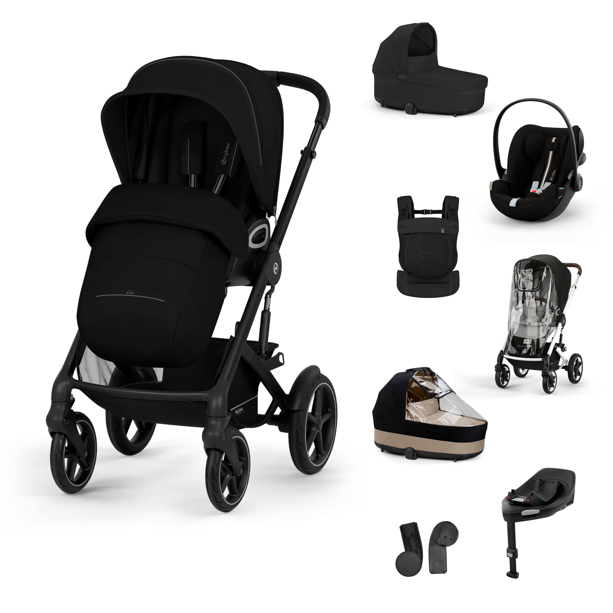 CYBEX Talos S LUX Ease Plus All-inclusive Pack – Amya Moon Black - Trio ...