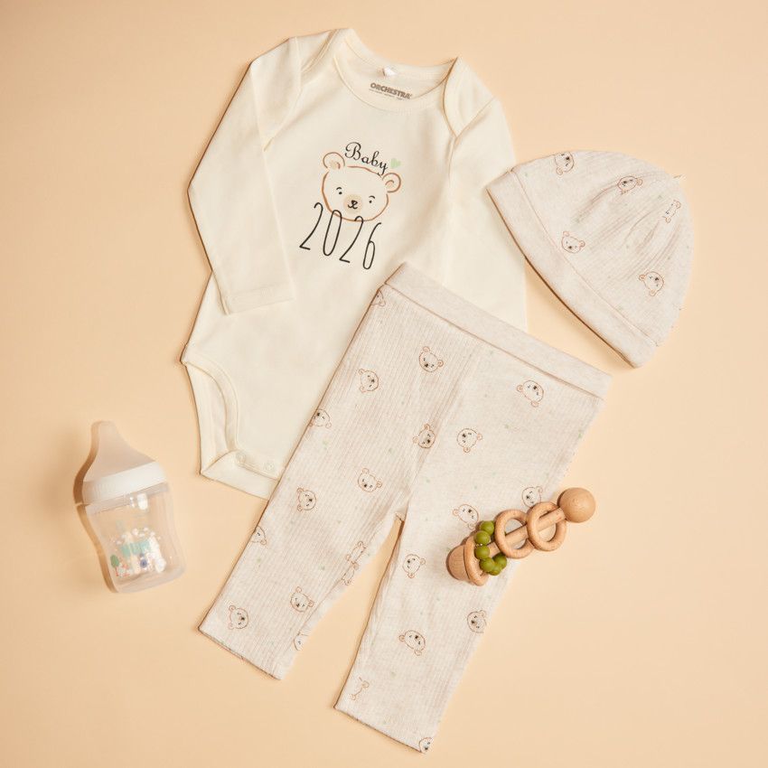 Orchestra 3-teiliges Baby 2026 Geburtsset für Babys Ecru - 1 Monat ...