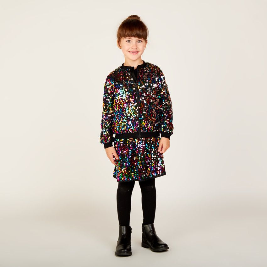 Orchestra Multicoloured sequin party skirt for girls Black - 4 years ...