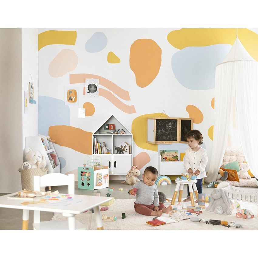 PREMAMAN Tableau mural 2 battants - Noir et blanc Beige - Jouet 2ème ...