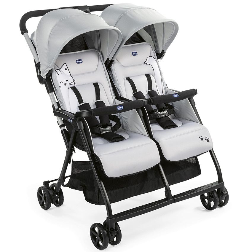 CHICCO Poussette double OHlalà Twin silver cat - Poussette - Poussettes ...