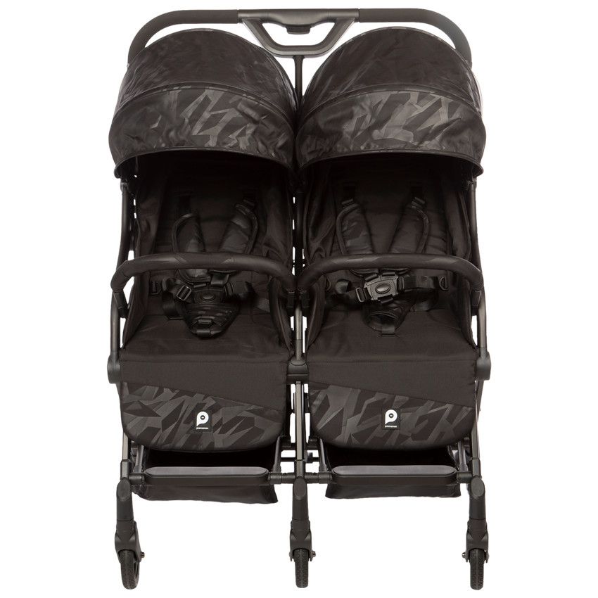 PREMAMAN Poussette double premium Aria Twin - Noir Blanc - Poussette ...