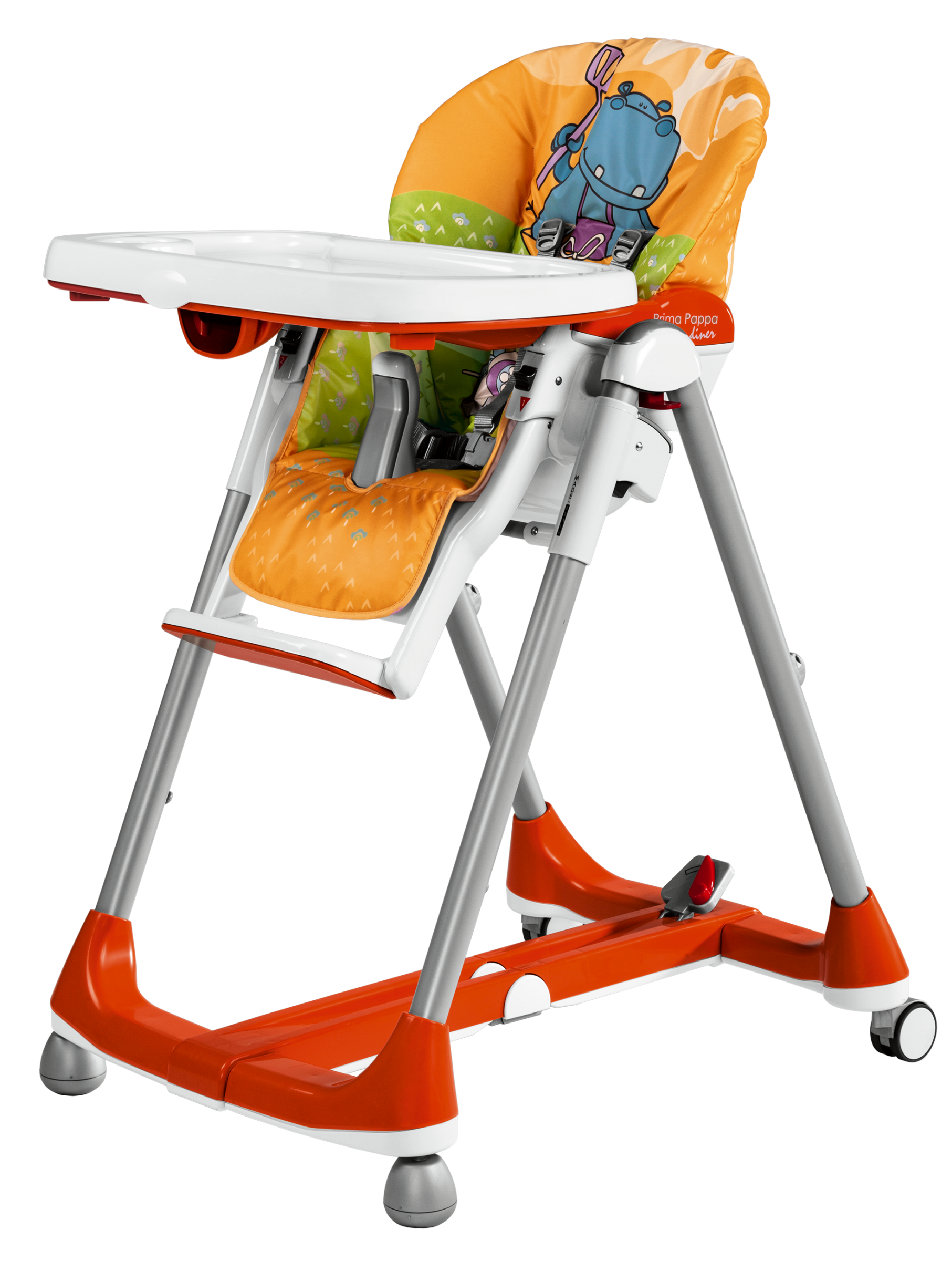PEG PEREGO Chaise haute Prima Pappa Diner hippo arancio - Chaise haute ...