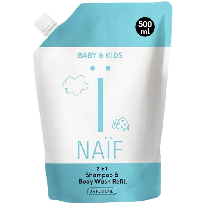 NAÏF Recharge shampoing/gel douche 2en1 sans parfum 500ml - Accessoires ...