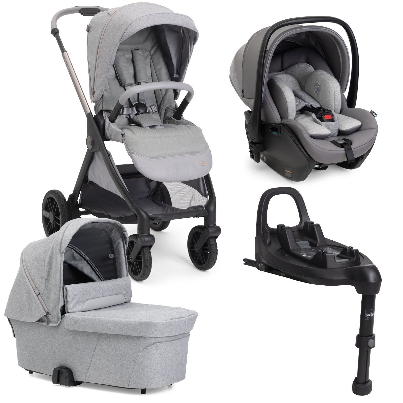CHICCO Pack trio Bellagio + base rotative lunar rock - Poussette ...