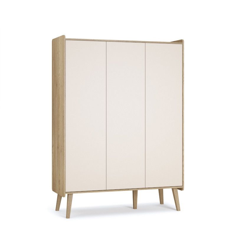 VOX Vintage Fresh 3-door wardrobe wood/white - Furniture - Sleep ...