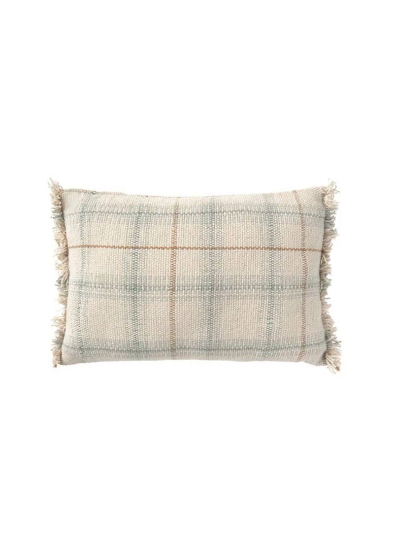 LORENA CANALS Checked cushion blue sage - Duvets, pillows - Bed linen ...