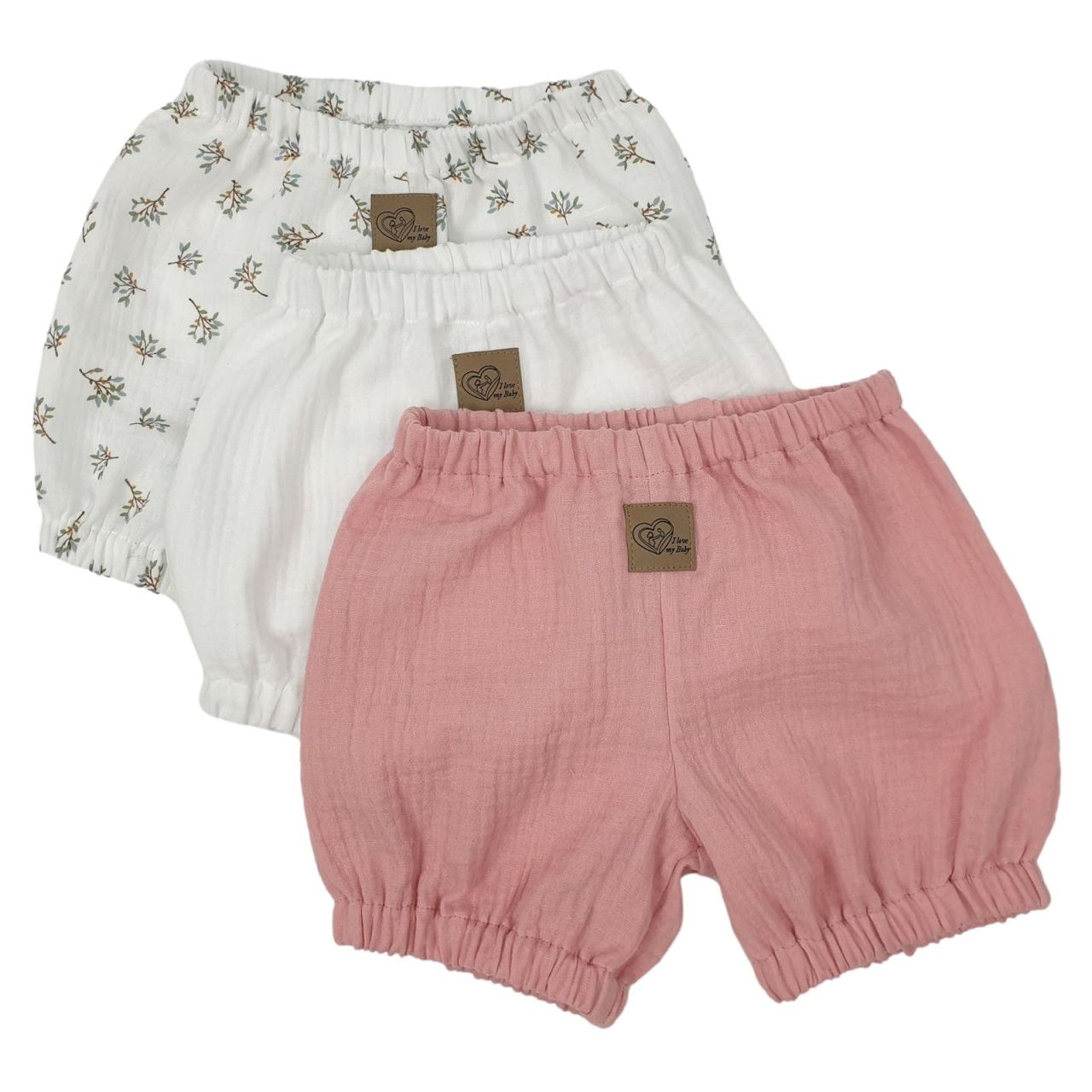 BISAL Set of 3 short puff-leg knickers pink - Bath and hygiene ...