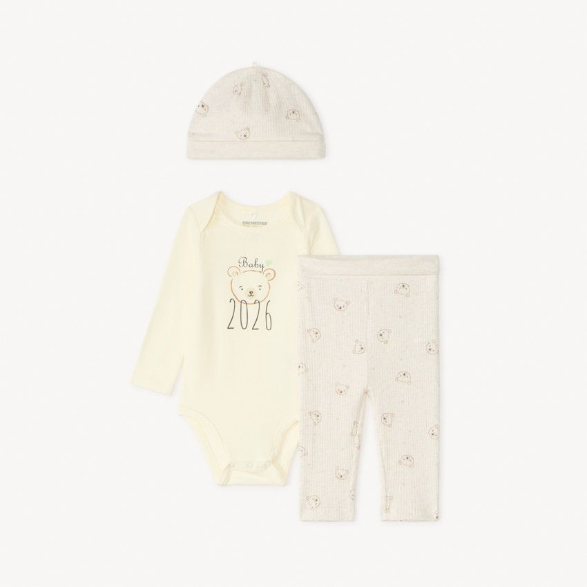 Orchestra 3-teiliges Baby 2026 Geburtsset für Babys Ecru - 1 Monat ...