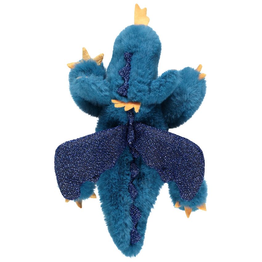 PREMAMAN Doudou dragon en peluche pailleté Bleu - Doudou et peluche ...