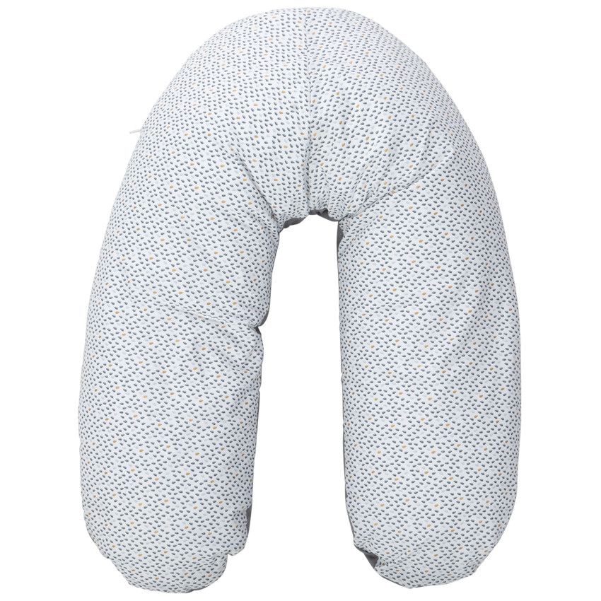 PREMAMAN Coussin d'allaitement avec housse motif nuages 160cm Rayures ...