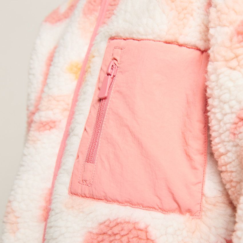 Orchestra Girl's fancy arty sheepskin sherpa jacket Ecru - 6 years old ...