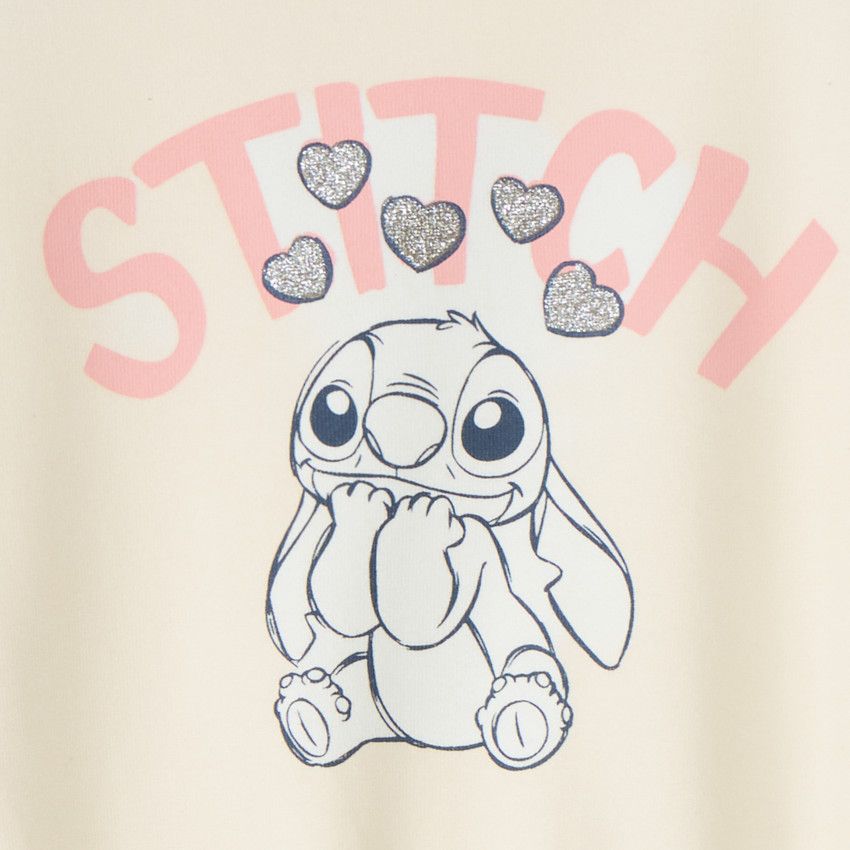 Orchestra Sweat oversize print Stitch Disney pour bébé fille Ecru - 12 ...